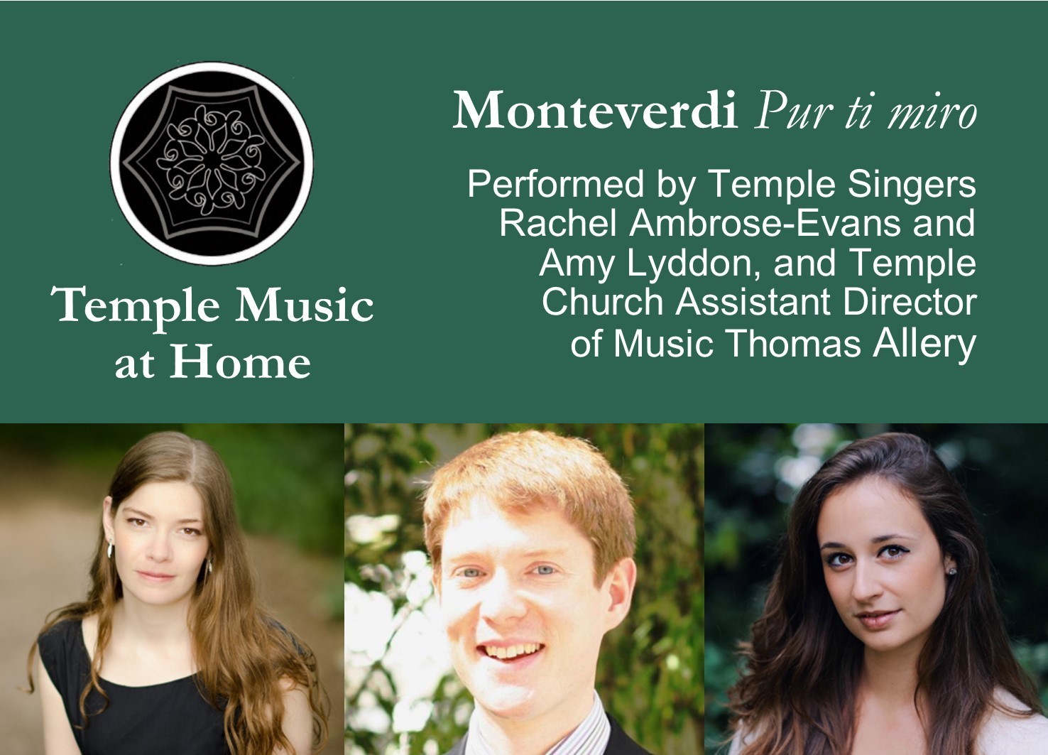 Rachel Ambrose Evans, Amy Lyddon and Thomas Allery: Monteverdi's Pur ti ...